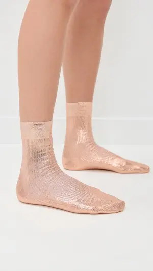 Maria La Rosa Metallic Socks Hosiery For Women