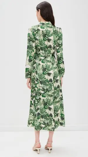 Saloni Vanessa B Floral Print Midi Dress