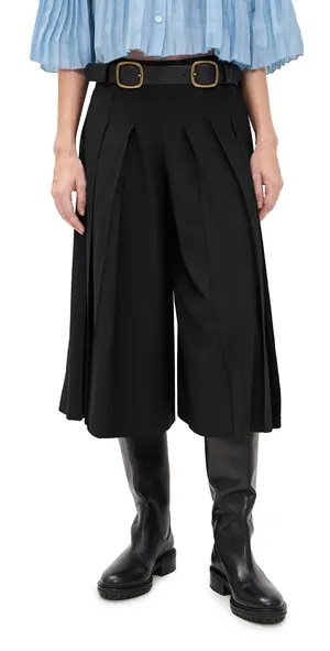 Sea Tropical Wool Belted Culottes
