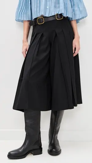 Sea Tropical Wool Belted Culottes