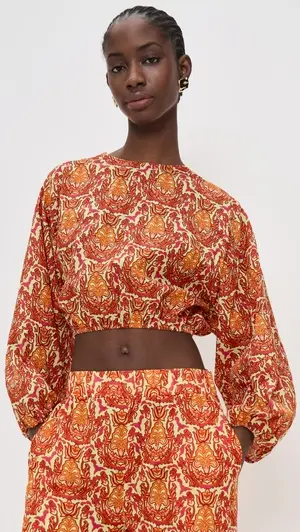 Eywasouls Malibu Isla Paisley Print Top
