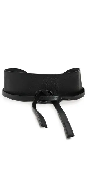 B-low The Belt Archer Leather Wrap Belt - Black