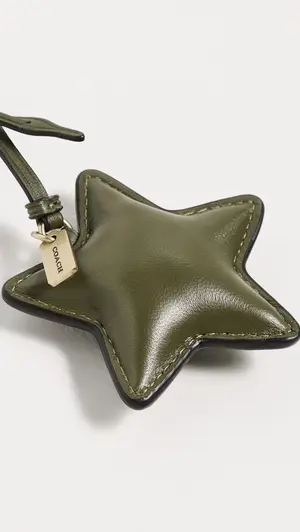 COACH Puffy Star Leather Bag Charm