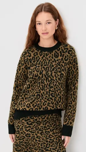 LE BOP Cheetah Print Pullover