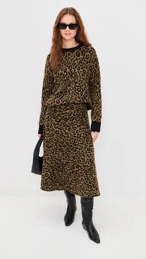 LE BOP Cheetah Print Pullover