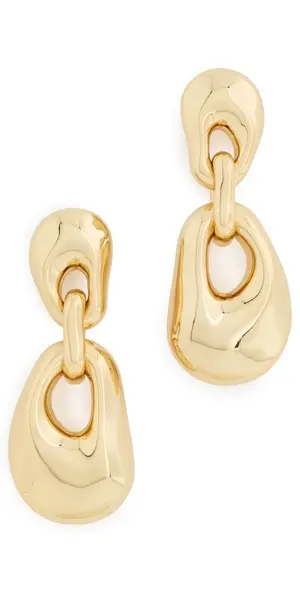 Madewell Double Sculpted Drop Earrings - Antique Gold