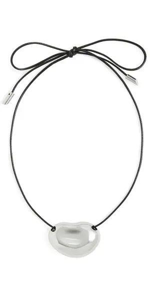 LELET NY Zoe Cord Lariat Necklace - Rhodium