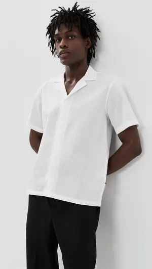 Orlebar Brown Maitan Seersucker Shirt - Thasos Beach
