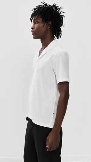 Orlebar Brown Maitan Seersucker Shirt - Thasos Beach