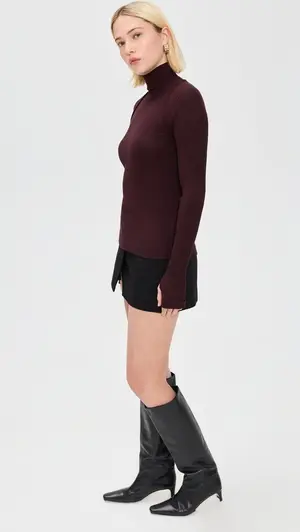 Helmut Lang Layered Shrug Turtleneck - Mahogany