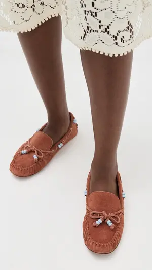 Farm Rio Tassel Moccasins - Cuoio