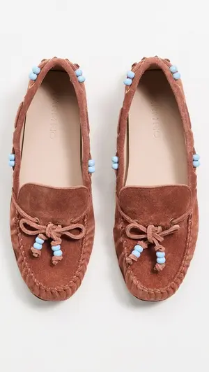 Farm Rio Tassel Moccasins - Cuoio