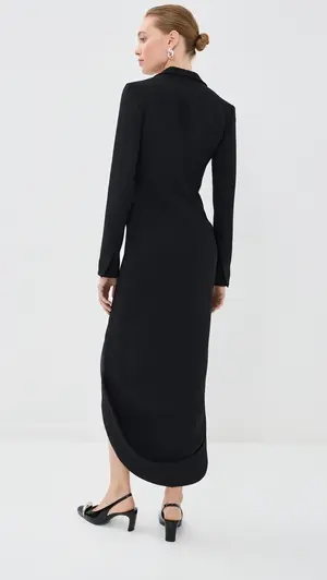 A.W.A.K.E. Mode Tailored Shirt Dress With Jacket Collar