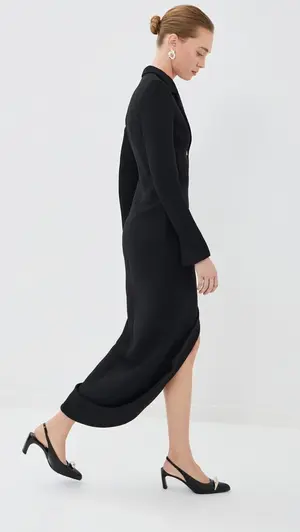 A.W.A.K.E. Mode Tailored Shirt Dress With Jacket Collar