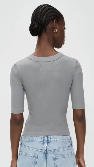 Citizens Of Humanity Nali Short Sleeve Henley Tee