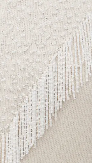 The Great. Beaded Fringe Knit Cardigan