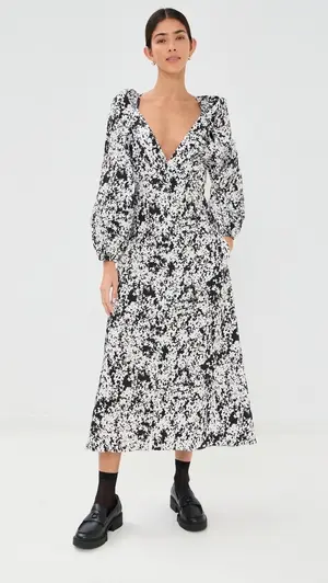 KIKA VARGAS Calli Midi Dress