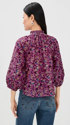 APIECE APART Trini Floral Print Top