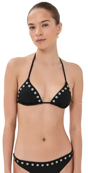 Staud Lido Bikini Top - Black