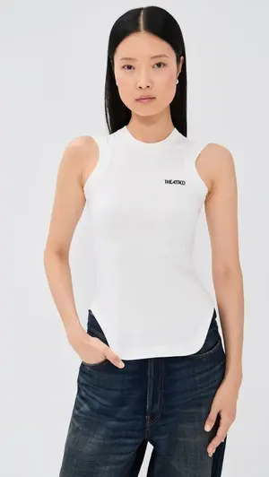 Attico Embroidered Logo Tank Top