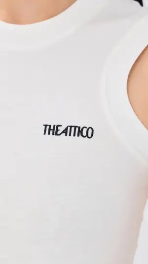 Attico Embroidered Logo Tank Top