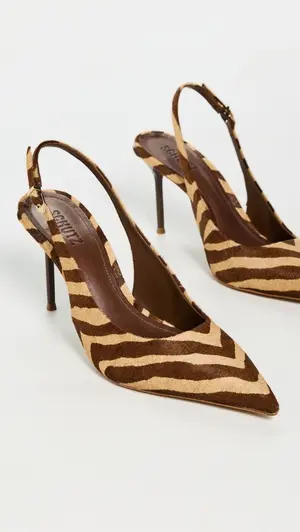 Schutz Paola Zebra Print Heels