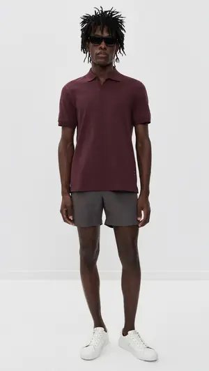 Orlebar Brown Bruno Short Sleeve Pique Polo - Damson