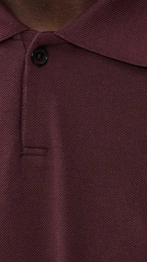 Orlebar Brown Bruno Short Sleeve Pique Polo - Damson