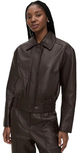 A.L.C. Otto Leather Jacket - Bordeaux