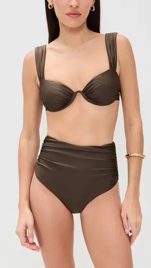Simkhai Anniston Bikini Top - Chocolate