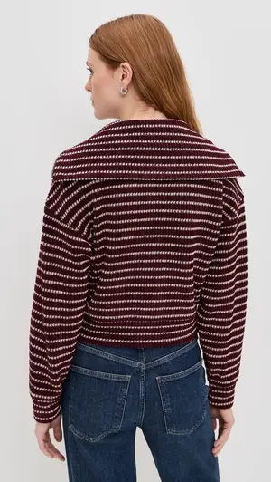 Madewell Striped Knit Zip-up Jacket