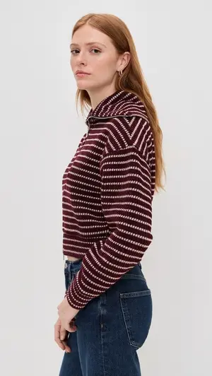 Madewell Striped Knit Zip-up Jacket