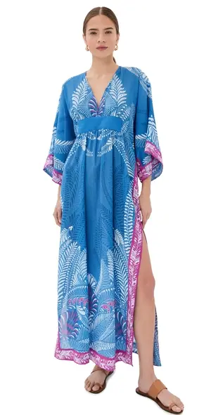 Poupette St Barth Sol Caftan - Blue Oolong