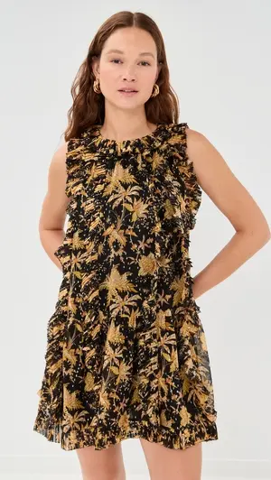 Ulla Johnson Signe Ruffled Silk Mini Dress