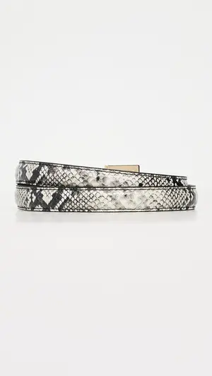 ANINE BING Nicola Snake Belt - White/black
