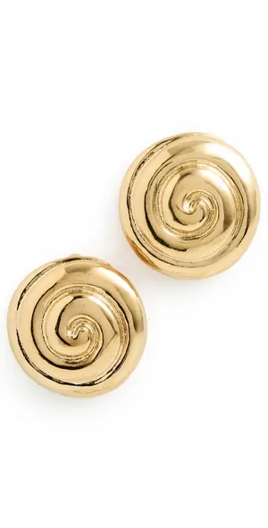 MAYAMAR Spiral Stud Earrings - Gold
