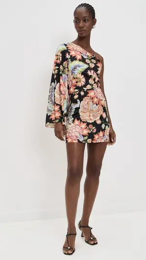 Misa Maven Floral Print Mini Dress