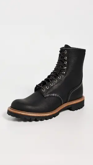 Red Wing Logger Leather Boots - Black Oil Slick
