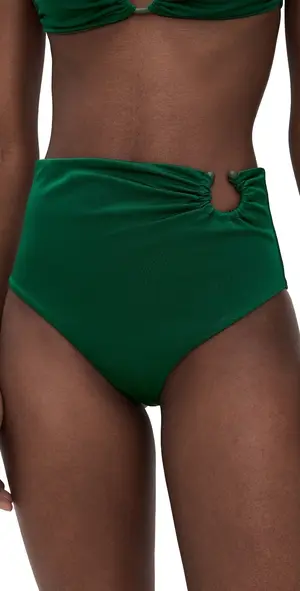 Johanna Ortiz Sumatra Taita Bikini Bottom - Dark Green