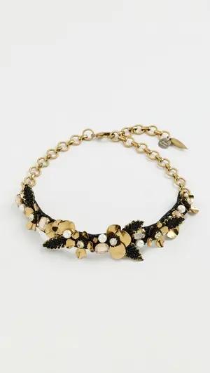 Deepa Gurnani Floral Silhouette Necklace
