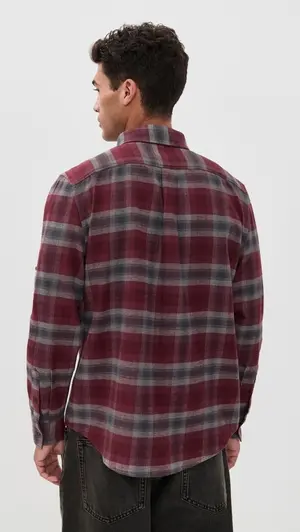 Billy Reid Brushed Bold Plaid Scout Shirt