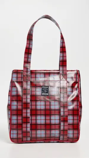 DAMSON MADDER Coated Plaid Market Bag