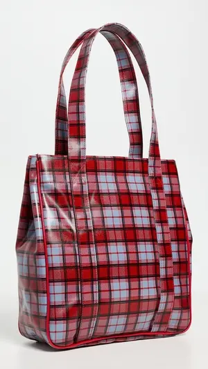 DAMSON MADDER Coated Plaid Market Bag