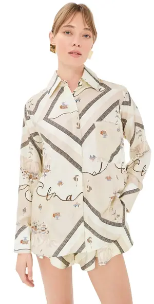 ISLA & WHITE Estela Silk Shirt