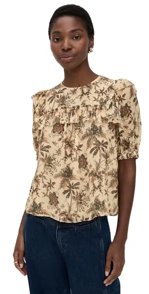 Ulla Johnson Jodie Puff Sleeve Top - Cameo