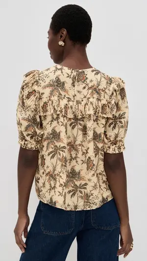Ulla Johnson Jodie Puff Sleeve Top - Cameo
