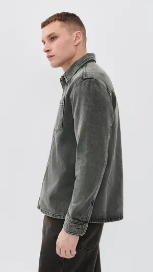 LES DEUX Loan Washed Overshirt