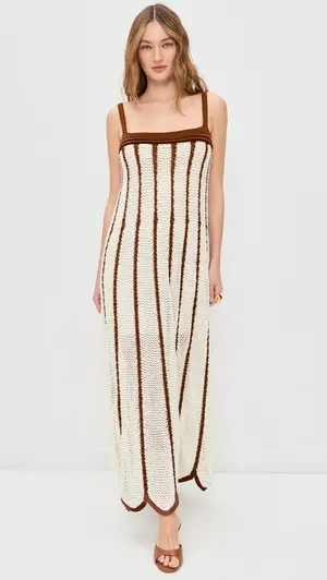 DRESS TO Knit Stripe Maxi Dress