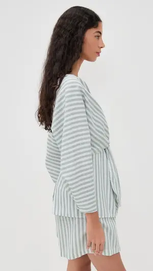 MAYLÉ VÁSQUEZ Delta Striped Knot-front Top