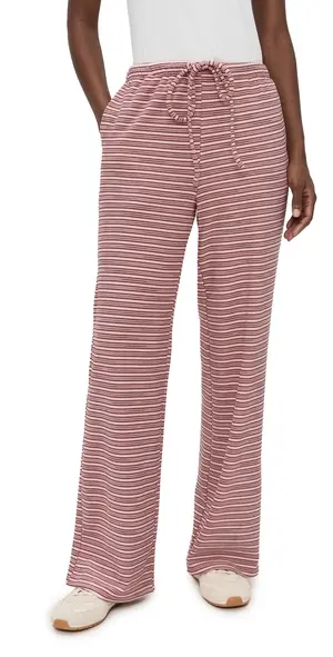 BAILEY ROSE Striped Velour Pants